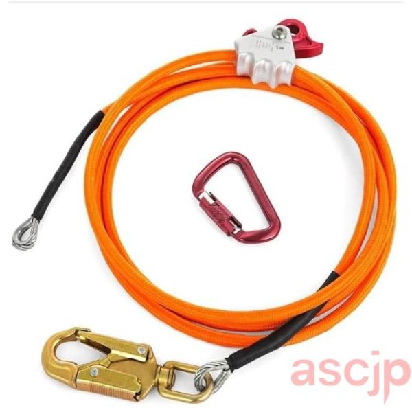 【主要パラメータ】ツリークライミング用のランヤードは、直径1.6cm 長さ4.8mです。このヒモは、保護を目的とした作業やクライミングに適しています。落下防止 ワイヤー、登山の際にも安心してお使いいただけるように。【プレミアムスチールコアラ...