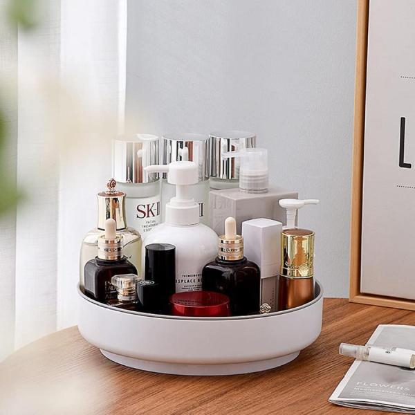 調味料収納トレイ キッチン収納 調味料ラック 360回転式 調味料入れ大容量 便利 スパイスラック 卓上回転トレー 組み立て不要 化粧品収納ボックス 調味料置きコ