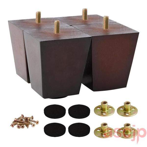 【ソファ 脚 耐久性】環境に安全な素材で作られた家具の脚は、長持ちするように作られています。 これらの素材は、重い組み立て式ソファ、カウチ、ドレッサー、テレビ台などを支えるのに十分な強度を持っています。【ベッド 脚 高品質】 これらの無垢材...