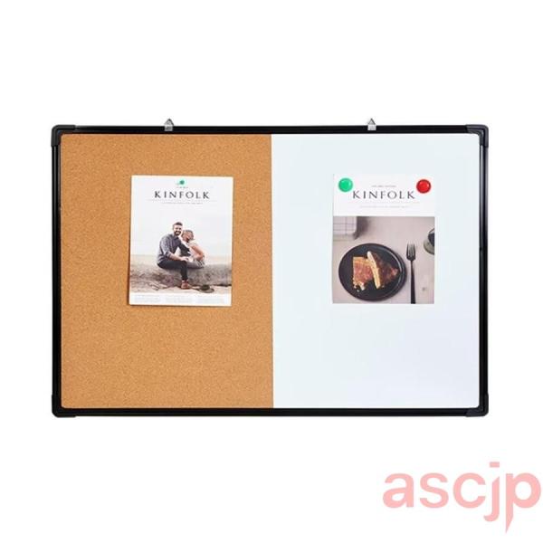 【2-in-1多目的コンビ】：このボードは、コーティングされたホワイトボードとコルクボードで作られており、1枚で多目的に使用できます。ホワイトボードは予定表や掲示板として使用でき、オフィスやホームオフィスを整頓できます。コルクボードは、書類...