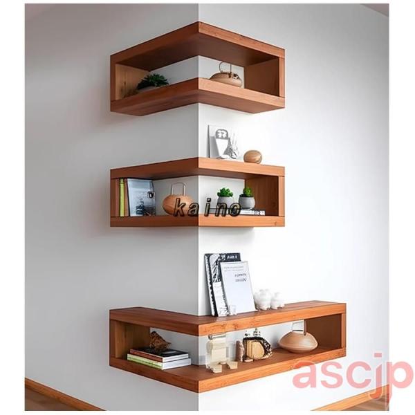 ★このコーナーシェルフは天然の無垢材で作られており、耐久性と耐荷重性に優れています。★このコーナーブックシェルフは、ご自宅のスペースを最大限に活用し、収納とディスプレイスペースを拡張できます。★この壁掛けコーナーシェルフは、正方形のフレーム...