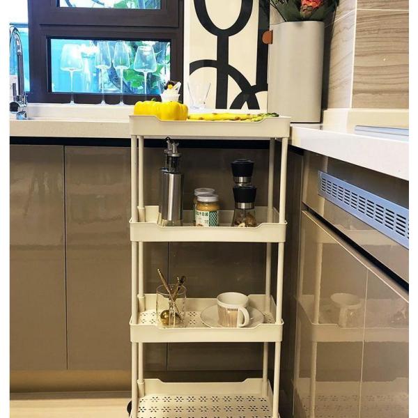 商品名:幅15cm/幅20cm/幅25cm ワゴン すき間収納 キャスター付き キッチン隙間収納 4段 キッチンワゴン すき間収納ワゴン 隙間ラック スリム収納 ロングラック 冷蔵庫 洗面所 組み立て簡単                  ...