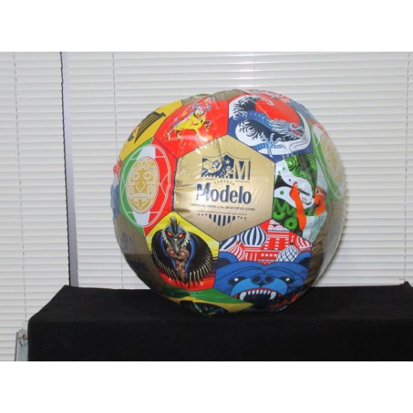 MODELOビール サッカーボールタイプ　バルーン　新品　　サイズ約48×48cm　リビングやガレージ、ダイナーやバーなどのディスプレイにも！　新品ですが検品の為に１度エアーを入れてある場合もあります。ＵＳモノです、つくりの粗いところもあります。