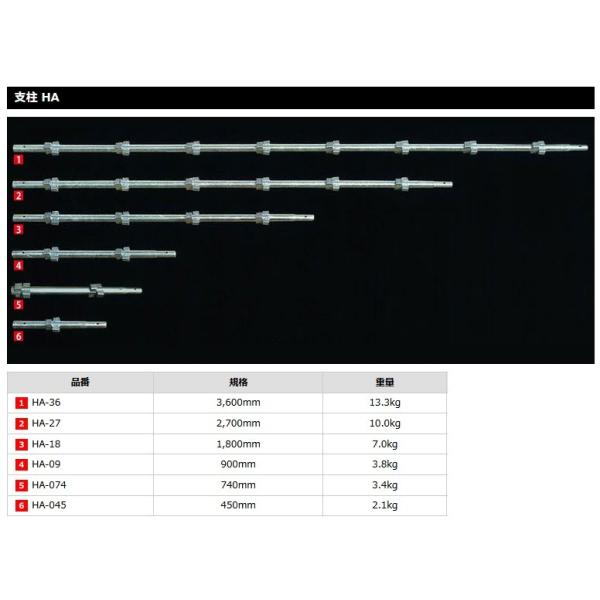 品番 ： 2HA-27規格 ： 2,700mm重量 ： 10.0kg※2メートル以上の品は大型貨物となります。※こちらの品は大型貨物のため、発送はチャーター便となります。（送料、1本より：3〜10万円程度：数量：発送先により料金は変更となり...