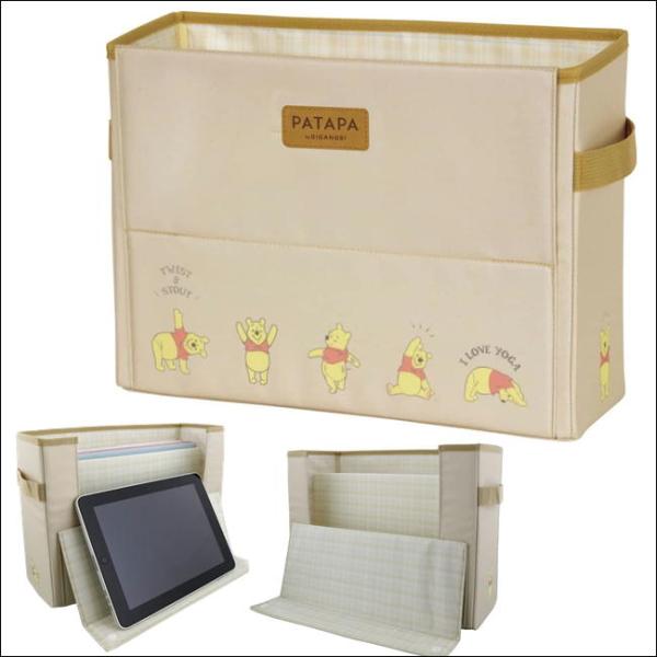大人気キャラクター「くまのプーさん」のPATAPA収納BOX書見台にもタブレットスタンドにもなる収納力抜群の持ち運びBOXパタッと開いて立てられるので、タブレットPC学習にピッタリ！BOX内は自由に動かせる間仕切り付きでお子様でも簡単整理整...
