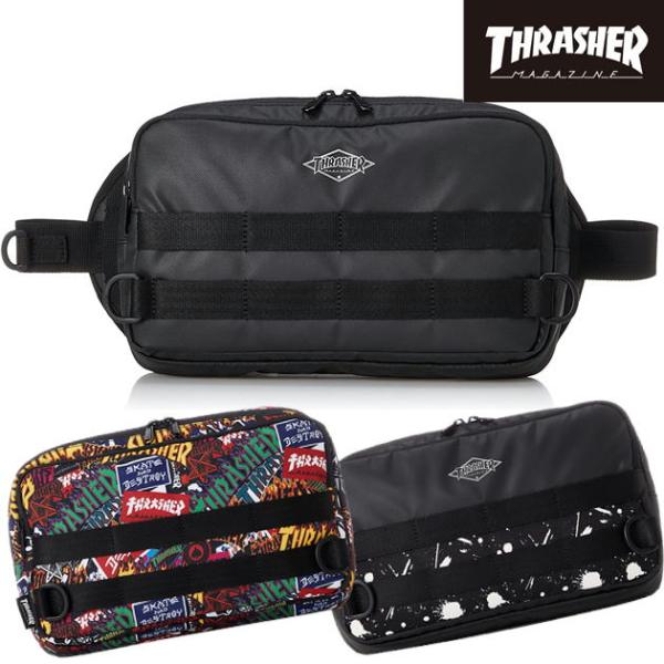 人気のスケートブランド【THRASHER】からウエストバッグ[THRASHER]のヒップバッグ(ベルトサイズ調整可能)ボディバッグ、ウエストバッグとして使える2WAY仕様スポーツやレジャーなどのアウトドアシーンまで幅広く活躍携帯電話や財布を...