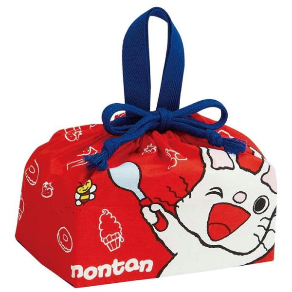 かわいいキャラクターのランチ巾着（お弁当袋）です入園入学準備におススメです♪お弁当箱を入れるのに便利な巾着袋です。ランチ巾着としてはもちろん、小物入れや小分け袋として使用するなど、用途の幅広い商品です。遠足などににも左右にヒモを引くだけでサ...