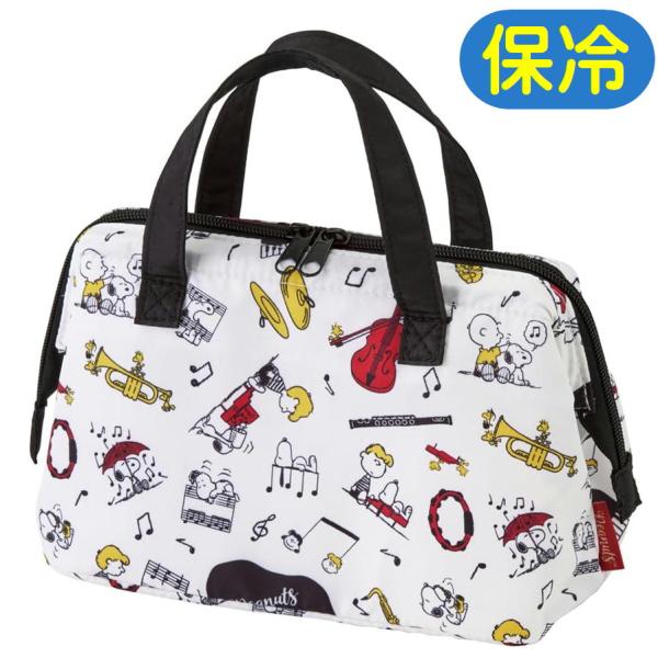 キャラクター保冷がまぐち型ランチミニトートバッグＷファスナー式で開け口が大きく開いて出し入れがラクラク内側は保冷保温効果のあるアルミ蒸着フィルム貼り保冷剤等が入る便利なメッシュポケット付きちょっとしたお出かけでのサブバッグや普段使いとしてサ...