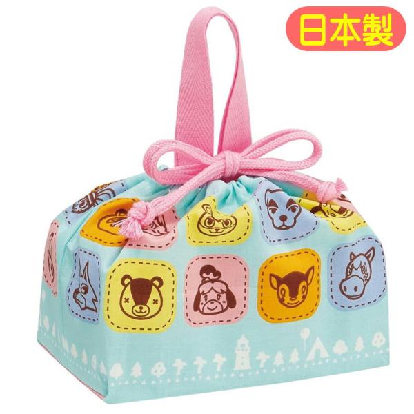 かわいいキャラクターのランチ巾着（お弁当袋）です入園入学準備におススメです♪お弁当箱を入れるのに便利な巾着袋です。ランチ巾着としてはもちろん、小物入れや小分け袋として使用するなど、用途の幅広い商品です。遠足などににも左右にヒモを引くだけでサ...