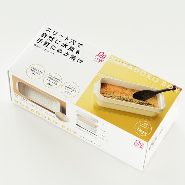 自然と水抜きができて、手を汚さないかき混ぜしゃもじ付き。管理が楽だから使い続けられる。毎日手軽に旬の野菜・発酵食品を摂ることができます。発酵済みぬか床1kgを入れるのにちょうど良い大きさ。買ってきたその日から、すぐ漬けられます。内容器の底に...