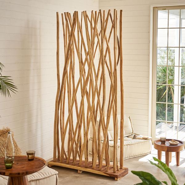 ■サイズ(cm)約 W 100 × D 30 × H 200※多少サイズは前後します。■重量約 40 kg■素材土台：スワーウッド、棒：チークウッド■生産国インドネシア■備考こちらは「家具開梱設置便」対応商品です。※ご注文前に必ず「家具開梱...