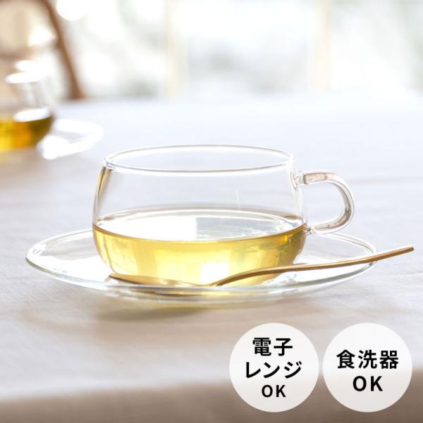 ■サイズ(cm):カップ ： 約 W 8 × D 8 × H 11.5 ソーサー ： 約 W 15 × D 15 × H 1※多少サイズは前後します。■容量:230ml■重量:約 160g■素材:耐熱ガラス■備考:・電子レンジ、食洗機使用可...