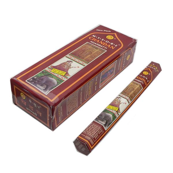 【産地】インド【ブランド】MYSORE (マイソール)【サイズ】箱の大きさ：6×9×25.5(cm)六角スティックの大きさ：約3×2.7×25.5(cm)【内容】一箱に６本の六角スティックが入っています。よって１商品につき合計120本のお香...
