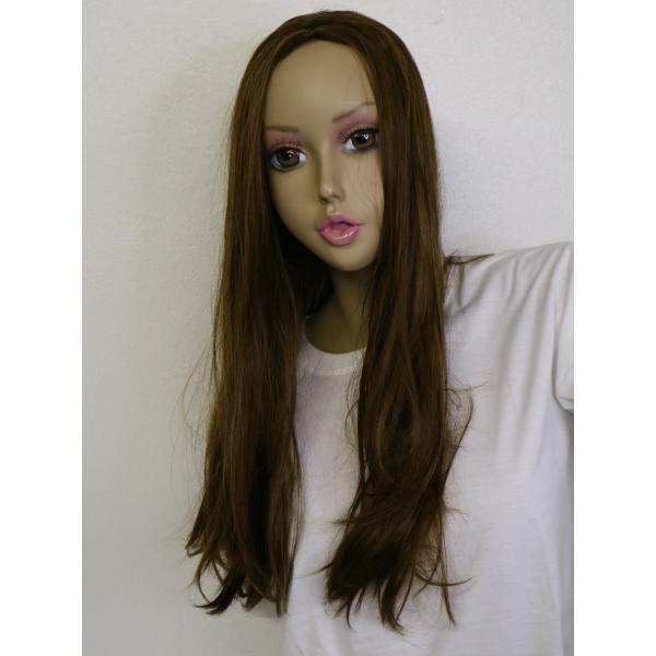 ほぼ人毛と区別がつかないウィッグです。ほどよくツヤもあるので、違和感なく自然な仕上がりになります。コテ、アイロン、ドライヤーなどもお使いいただける耐熱タイプです！※写真に写っているマネキンは撮影用の機材の為、付属いたしません※本来は巻き付け...