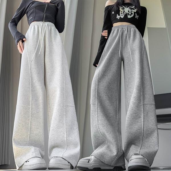 ◆販売内容：レディースパンツ◆素材：コットン　ポリエステル◆色：ブラック　グレー　ホワイト◆伸縮性：なし 透明度：なし◆サイズ詳細情報：約S:ウエスト（ゴムあり）61-76cm ヒップ98cm 短め総丈94cm 普通総丈98cm 長め総丈1...