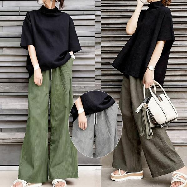 ■販売内容：トップス+パンツ■素材：ポリエステル■伸縮性：なし　 透け感：なし■色：コーヒー　グリーン　グレー■サイズ詳細情報：約トップスS:総丈61cm バスト94cm 肩幅37cm 袖丈20cmM:総丈62cm バスト98cm 肩幅38...