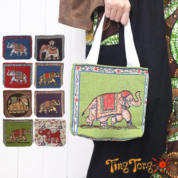 縦20cm 横22cm マチ幅5cm 持ち手36cm素材：コットン伸縮性:なし 透け感:なし 裏地:あり ポケット:なしmade in THAILAND