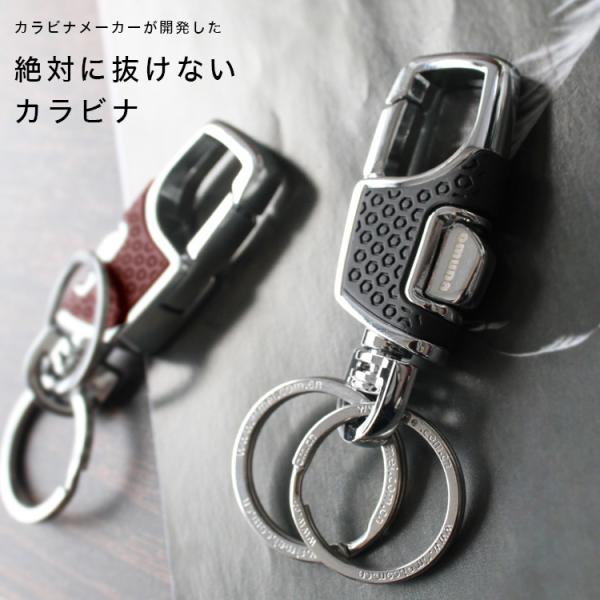 【サイズ】全長約9cm重さ：約43グラム【素材】合金【商品説明】シンプルなデザインのカラビナキーホルダーです。ボタン式フックが特徴的でキーリングがカラビナから抜けないような構造となっており、鍵などを安心して付けられます。単体で使用するのはも...