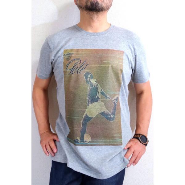 【虹の彼方へ…★永遠のセピアＰｅｌｅ！】虹の彼方へドリブルシュート！マラドーナでもメッシでもクボ君でもなくペレに憧れたサッカー小僧時代が、嗚呼セピア色に蘇ってくるような…■サイズ：　S：着丈６２×身幅４７、M：６６×５０、L：７０×５３、X...