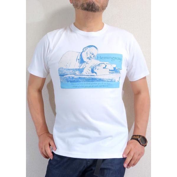 【復活★パパ・へミングウェイ！】アジラテにパパ・ヘミングウェイが再登場！しかも巨匠の有り難い説教付き★パパの言葉に耳を傾けてみっかという方は下記訳文もぜひッ↓■サイズS：着丈６２×身幅４７、M：６６×５０、L：７０×５３、XL：７４×５６、...