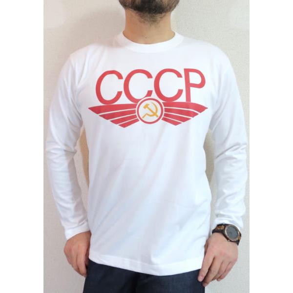 【ＣＣＣＰ★翼を授かり未来系？！】　ゴツゴツ無骨な旧ソ連系★お馴染みＣＣＣＰに、ちょっとだけファンキーさをプラス！翼を授かり…あれッ？！なんだか未来っぽいような…■サイズ　S：着丈６２×身幅４８、M：６８×５１、L：７３×５５、XL：７５×...