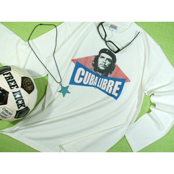 【明日はどっちだぁ　　　キューバ・リブレ★ゲバラ長袖ッ】アメリカとの国交回復、ゲバラはどう思うんだろう。CUBA LIBRE（自由キューバ）の明日はどっちだぁぁ■サイズ　S：着丈６２×身幅４８、M：６８×５１、L：７３×５５、XL：７６×５...