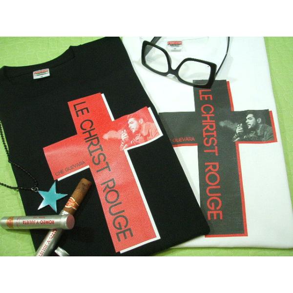 【赤きキリスト★ゲバラの十字架】LE CHRIST ROUGE はスペイン語で【赤いキリスト】の意★ゲバラの赤き十字架を胸に、俺らも及ばずながら、何か…、何かを…なあ■サイズ　S：着丈６２×身幅４７、M：６６×５０、L：７０×５３、XL：７...