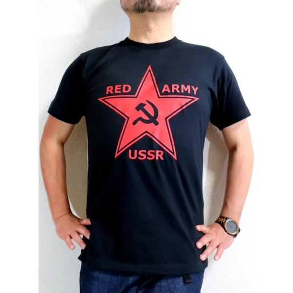 【威風堂々堅牢無骨★ホントは理想の赤星だぁぁ〜】　レッド・アーミー威風堂々赤軍の★赤星！本当だったら人々の為に、自分の為に、理想の未来の為に…胸いっぱいになる星なんだがなぁぁ■サイズ　S：着丈６２×身幅４７、M：６６×５０、L：７０×５３、...