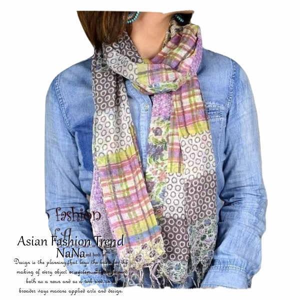 エスニック アジアン コットン ストール 薄手 サファボイル アジアン雑貨 エスニック雑貨 レディース ストール オリジナル お出掛け マフラー 寒暖 シンプル 日焼け 大判 大ばん 民族 民族衣装 柄 かわいいエスニック アジアン コット...