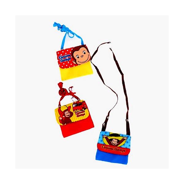 キュリアスジョージ　ポケットポーチ　カラー：イエロー、ブルー、レッド　　サイズ：（約）１３x１２cm　素　材：ポリエステル　生産国：中国製　＊表示カラーはお使いのPCやモニターの環境により、実際の商品の色と若干異なって見える事があります、ご...