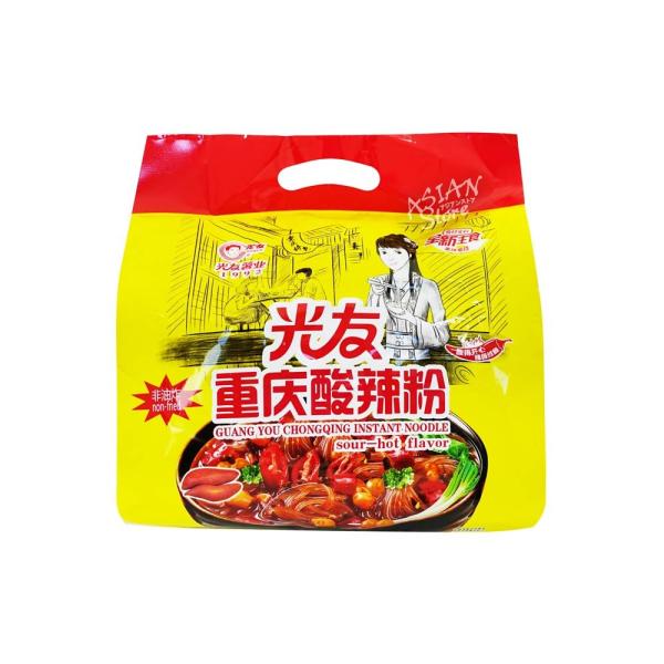 【商品名】光友即席春雨重慶サンラー味90g*4袋/光友重慶酸辣粉90g*4袋【原材料】調味料：植物油、砂糖、食塩、香辛料、ゴマ、生姜、ネギ、唐辛子、大豆、グルタミン酸、酢　春雨：さといも澱粉、トウモロコシ澱粉、タピオカ澱粉【内容量】90g*...