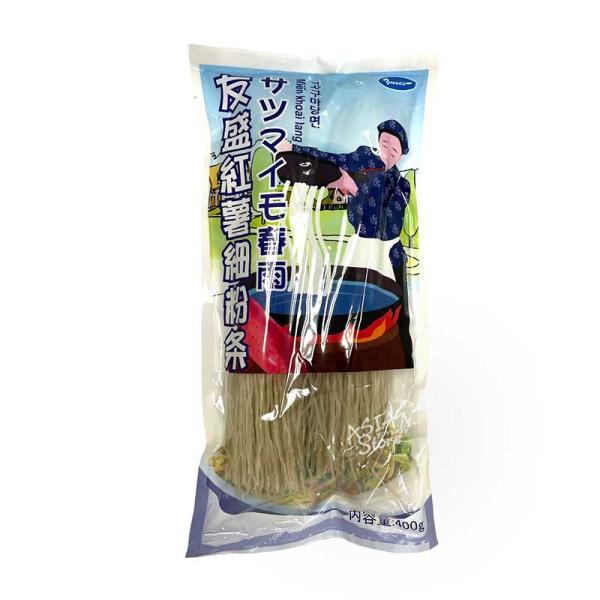 【商品名】サツマイモ春雨/友盛紅薯細粉条400g【原材料】さつまいも澱粉【内容量】400g【原産国】中国【賞味期限】商品画像記載の賞味期限と現物は異なる場合がございます※予告なくパッケージデザインが変更される場合があります。