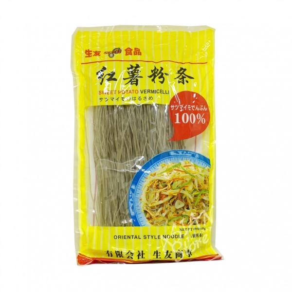 【商品名】サツマイモ春雨／生友?薯粉条【原材料】サツマイモでんぷん、水、【内容量】400ｇ【原産国】中国【賞味期限】商品画像記載の賞味期限と現物は異なる場合がございます ※予告なくパッケージデザインが変更される場合があります。