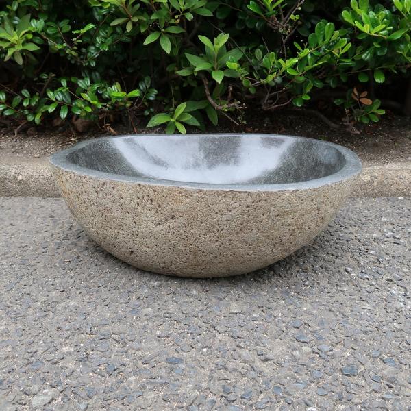 アジアン雑貨 バリ雑貨 河石 水盆 めだか鉢 ストーン ガーデン オーナメント オブジェ