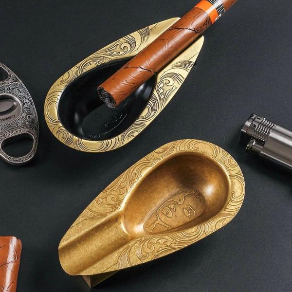 送料無料 葉巻灰皿 シガー灰皿   シガーベッド キューバ  真鍮  灰皿 葉巻 たばこ 贈り物 プレゼント 父の日 オフィス ブロンズ