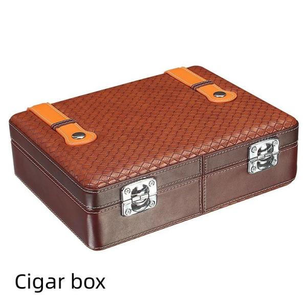 送料無料 葉巻ケース シガーケース 保湿 携帯 喫煙器具 レザー 皮サック 4本用 本革製品  ポータブル 父の日 贈り物 プレゼント 松木ケース