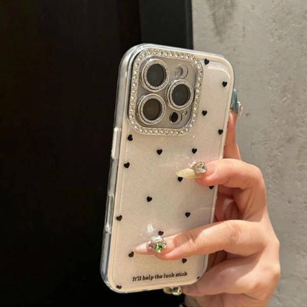 iPhone17Proケース 可愛い キラキラ 白 ピンク ブルー ガーリー iPhone16ケース iPhone14ケース iPhone15ケース ラメ グリッター ハート カメラレンズ保護 スマ