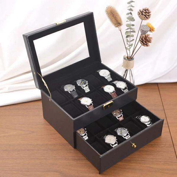 送料無料 時計ケース20本  コレクションケース 20本腕時計収納  高級感 ジュエリーボックス ウォッチ アクセサリー 父の日プレゼント メンズ レディース お祝い