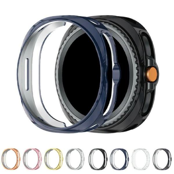 Galaxy Watch 8 Classic ケース カバー メッキ / クリア  保護ケース/カバー Samsung サムスン ギャラクシーウォッチ8クラシック 46mm TPU 耐衝撃ケース/カバー
