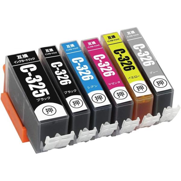 キャノン対応 互換インクカートリッジBCI-326+325/6MP　６色セット＜6色セット内容＞BCI-325BK（ブラック）×1BCI-326BK（ブラック）×1BCI-326C（シアン）×1BCI-326M（マゼンタ）×1BCI-326...