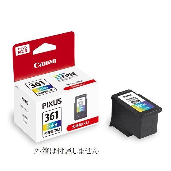 Canon（キヤノン製）純正インクカートリッジ型番　BC-361XL（増量版 3色カラー）×1本<対応機種>　PIXUS TS5430TS5330箱なしアウトレット外箱がないだけの未使用未開封の商品です。期限は不明です。