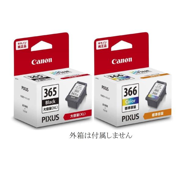 キャノン製 インクカートリッジ 2個セットBC-365XL   大容量 黒インク　×1BC-366　　 カラーインク ×1■メーカー：CANON■純正インク：BC-365XL+BC-366■対応機種：PIXUS（ピクサス）TS3530TS3...