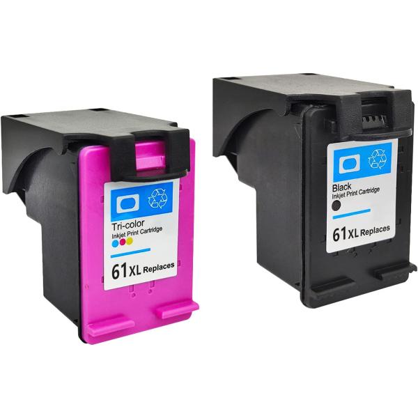 ■HP61XL 黒+カラー 2個セット 大容量プリンターインク■製品ジャンル： HP リサイクルインクカートリッジ■商品名：HPインク ヒューレットパッカード HP61XL プリンターインク HP リサイクルインク HP61■ICチップ付き...