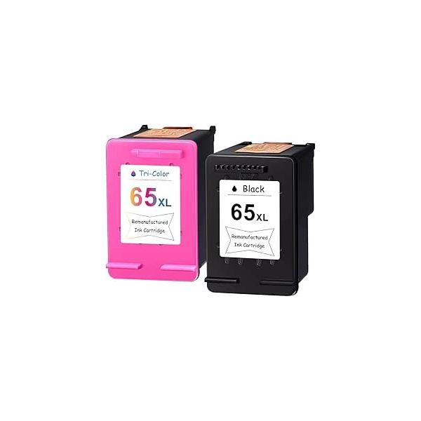 ■HP65XL 黒+カラー 2個セット 大容量 リサイクルインク■製品ジャンル： HP リサイクルインクカートリッジ■製品内容：HP65XL互換(N9K04AA)/Black(増量版) ×1HP65XL互換(N9K03AA) 3色カラー/T...