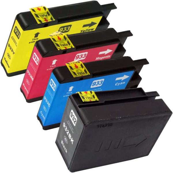 製品：HP933XL+HP932XL互換インクカートリッジ４色セット（増量・大容量タイプ）対応メーカー：hp(ヒューレット・パッカード）対応型番HP932XL黒(CN053AA)HP933XLシアン(CN054AA)HP933XLマゼンタ(...