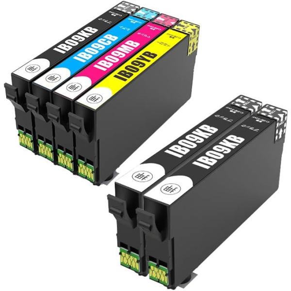 ■エプソンIB09CL4B  （IB09CL4Aの大容量版）互換インクカートリッジ ４色+黒2個 ■6色内容IB09KB ブラック （ IB09KA の大容量版）×3IB09CB シアン （ IB09CA の大容量版）　×1IB09MB マ...