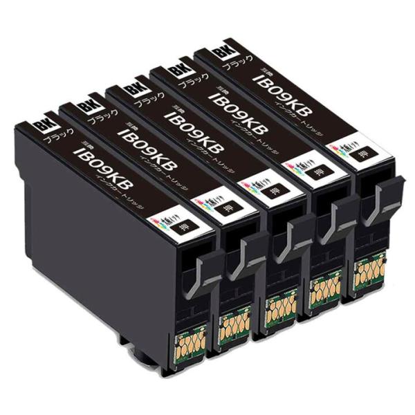 ■エプソンIB09KB  互換インクカートリッジ ブラック 5本組■色内容IB09KB 黒 （ IB09KA の大容量版）■対応機種一覧PX-M730F PX-S730■製品状態：新品未開封入荷時期によりラベルのデザインが異なる場合がございます。