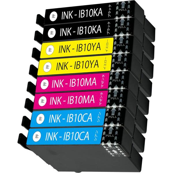 ■エプソンIB10CL4A 互換インクカートリッジ 2セット ８本パック ■色内容IB10KA ブラック ×2IB10CA シアン ×2IB10MA マゼンタ ×2IB010YA イエロー ×2■対応機種EW-M530F■目印：カードケース...