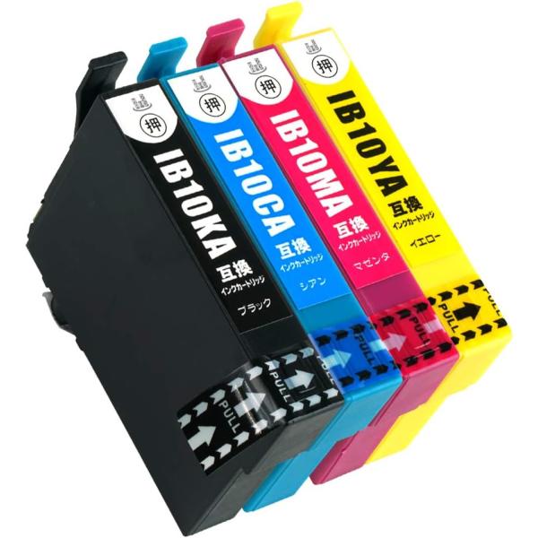 ■エプソンIB10CL4A 互換インクカートリッジ 4色パック ■目印：カードケース■4色内容IB10KA ブラック IB10CA シアン IB10MA マゼンタIB010YA イエロー■対応機種EW-M530F■製品状態：新品未開封入荷時...
