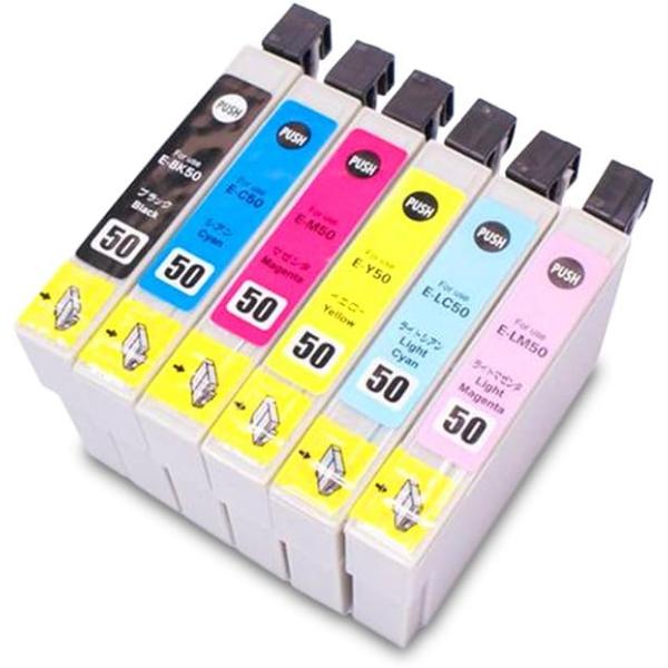 ★残量表示対応なので初心者でも安心!!★純正インクと併用して使用することができます!!■高品質互換インクカートリッジ■製品ジャンル：IC50シリーズ（EPSON用）■対応純正型番：IC6CL50（6色単品ばら売り）■特徴：ICチップ付き・残...